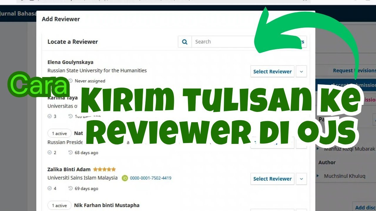 Cara Kirim Tulisan ke Reviewer di OJS - YouTube