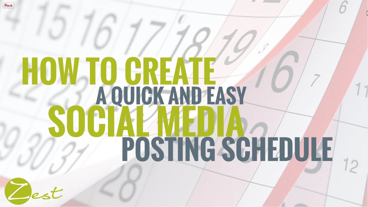How to create a quick and easy social media posting schedule - YouTube