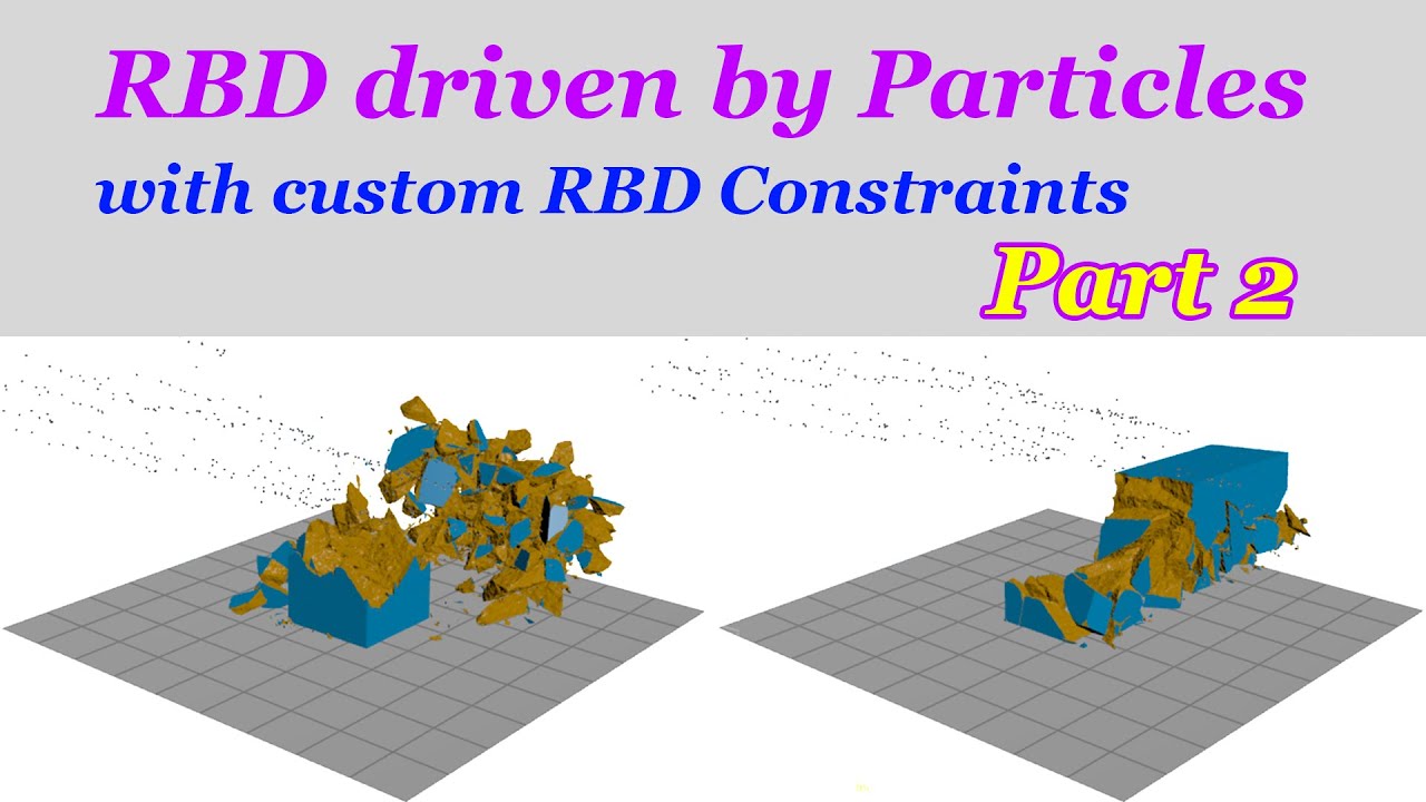 [ 후디니 | 중급 ] RBD driven by Particles with custom RBD Constraints - Part ...