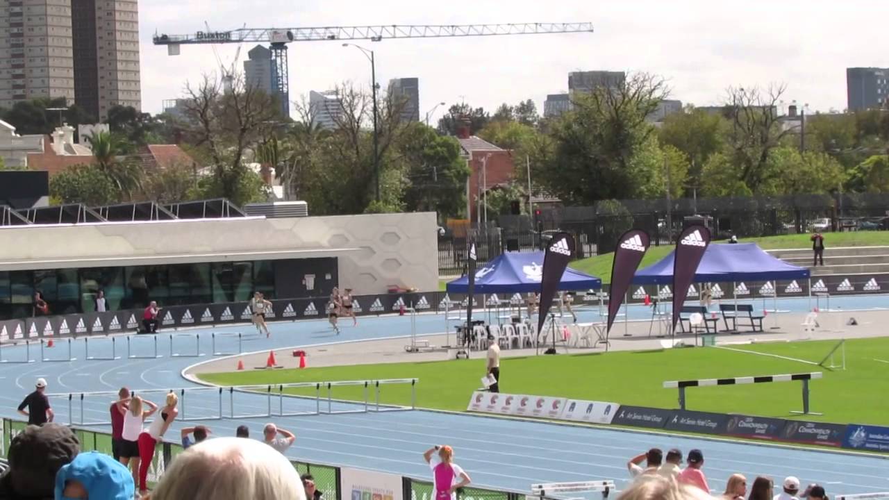 400MH Semi2 Jess Gulli 59.99 Australian Athletics Championships 2014 ...