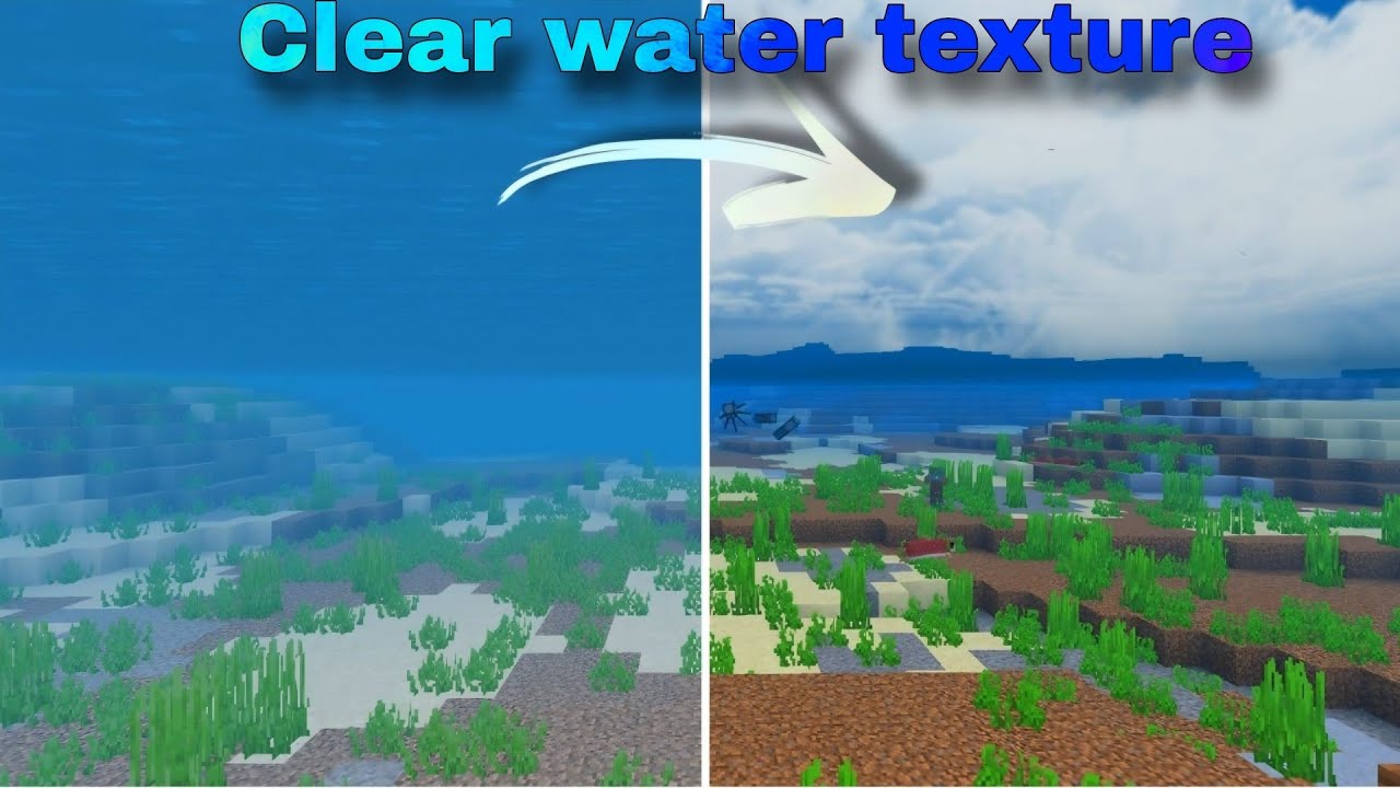 New BEST CLEAR WATER TEXTURE PACK FOR MCPE || MINECRAFT POCKET EDITION ...