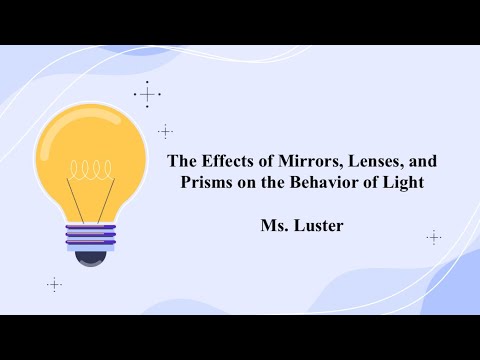 The Effects of Mirrors, Lenses, and Prisms on the Behavior of Light ...