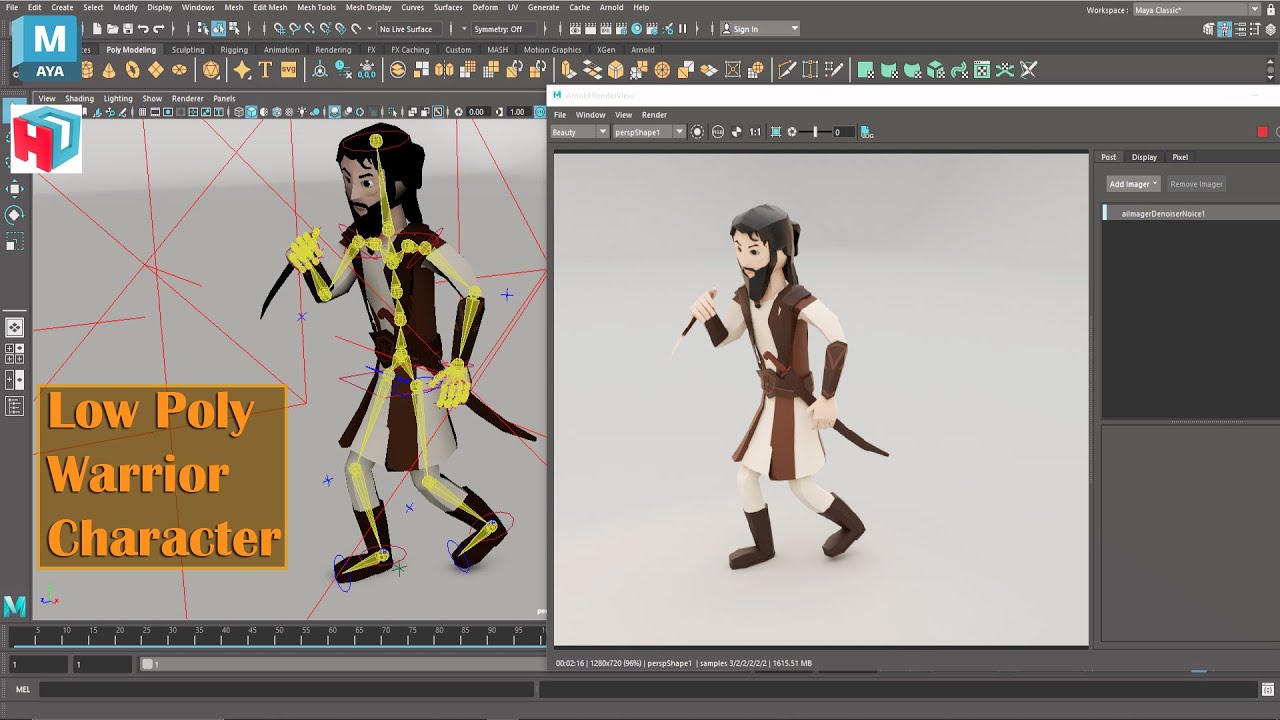 Low Poly Character Model. - YouTube