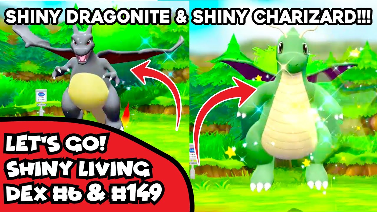 Live Shiny Dragonite and Charizard in Pokemon Let's Go! Pikachu! - YouTube