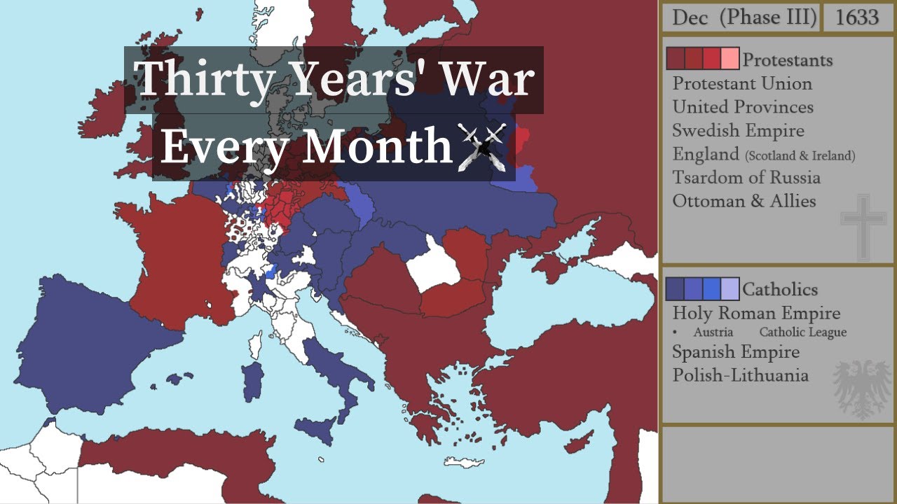 Thirty Years' War, Evrey Month/三十年戰爭，動圖製作 - YouTube