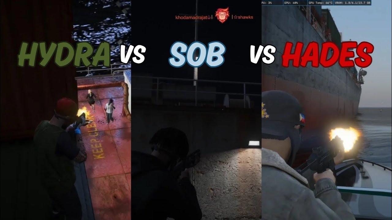 Hydra vs SOB vs Hades At Cargo Ship (Multi POV) | NoPixel 4.0 GTA RP ...