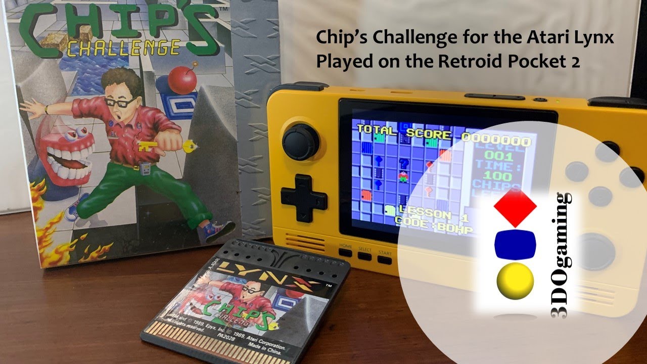 Retroid Pocket 2 - Atari Lynx - Chip's Challenge Gameplay - YouTube