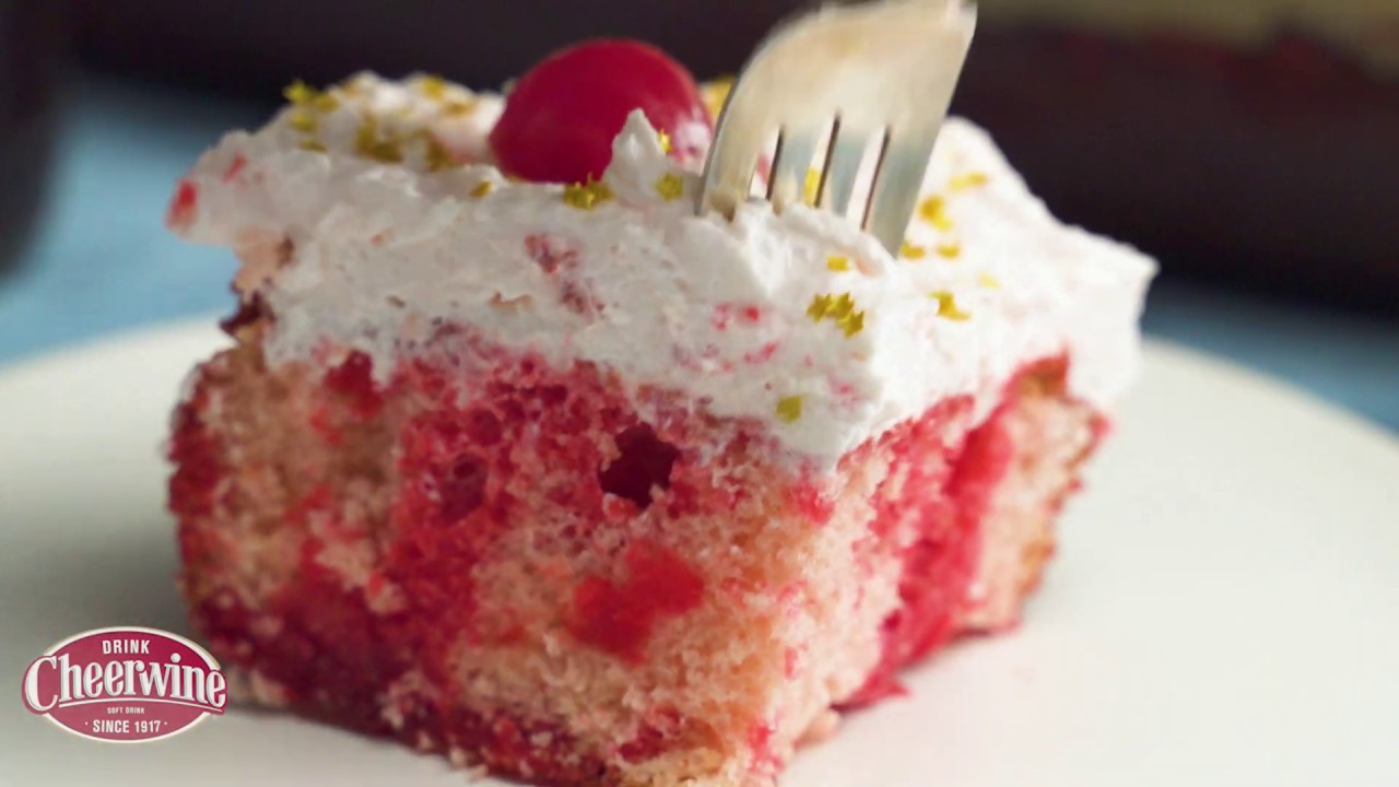 Cheerwine Poke Cake - YouTube