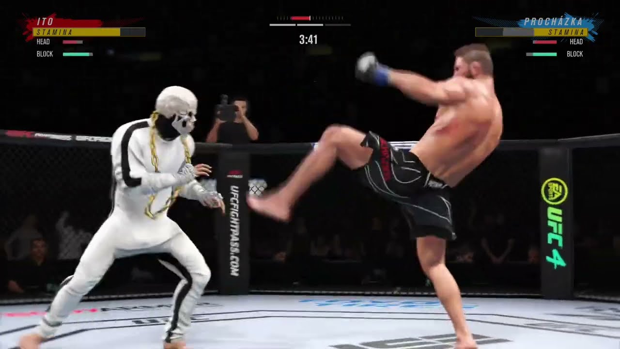 No way! Skeleton CAF Knocked out face down A$$ up! (UFC 4) - YouTube