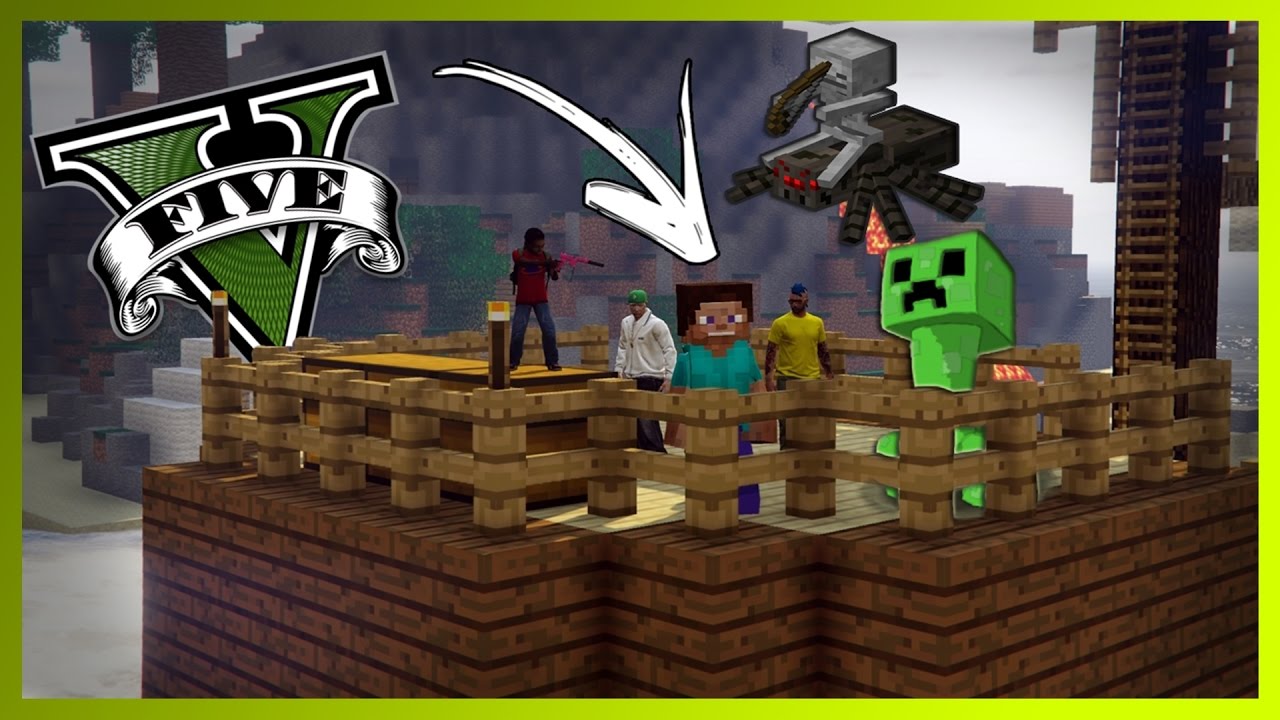 🔴GTA 5 - MINECRAFT MOD, CREEPER EXPLODIU TUDO ?? - YouTube