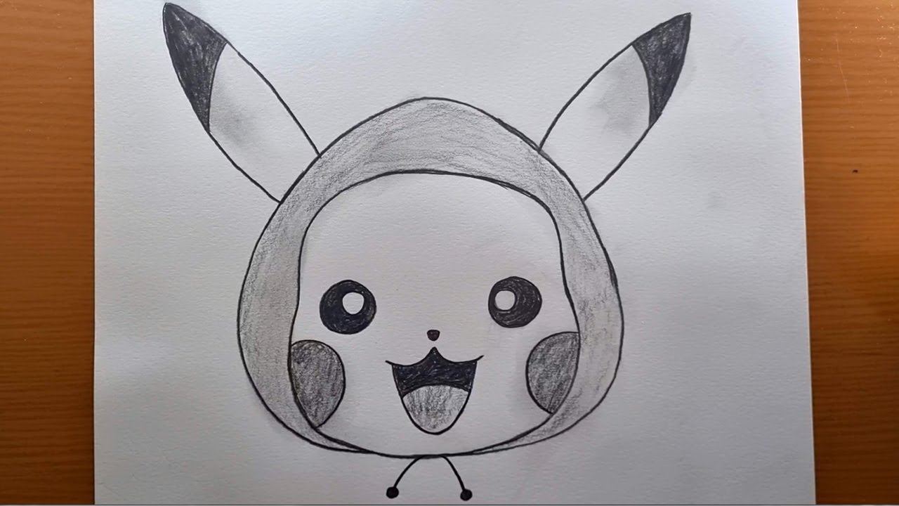 Comment dessiner PIKACHU étape par étape, FACILE | Dessin au crayon ...