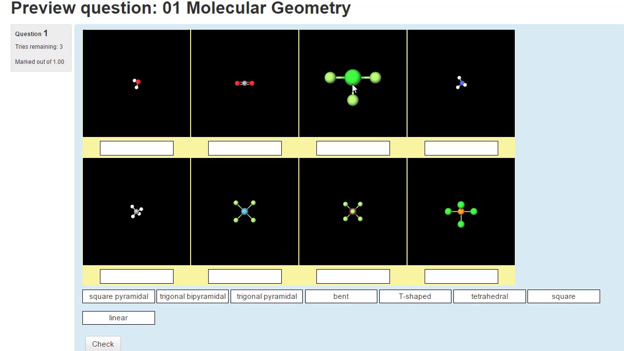 Molecular Geometry Shapes and Names - YouTube