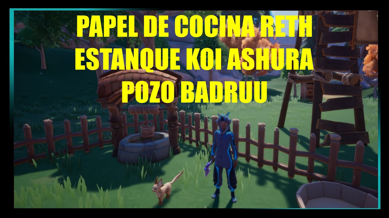 ESTANQUE DE KOI (ASHURA), PAPEL DE COCINA (RETH) Y POZO (BADRUU ...