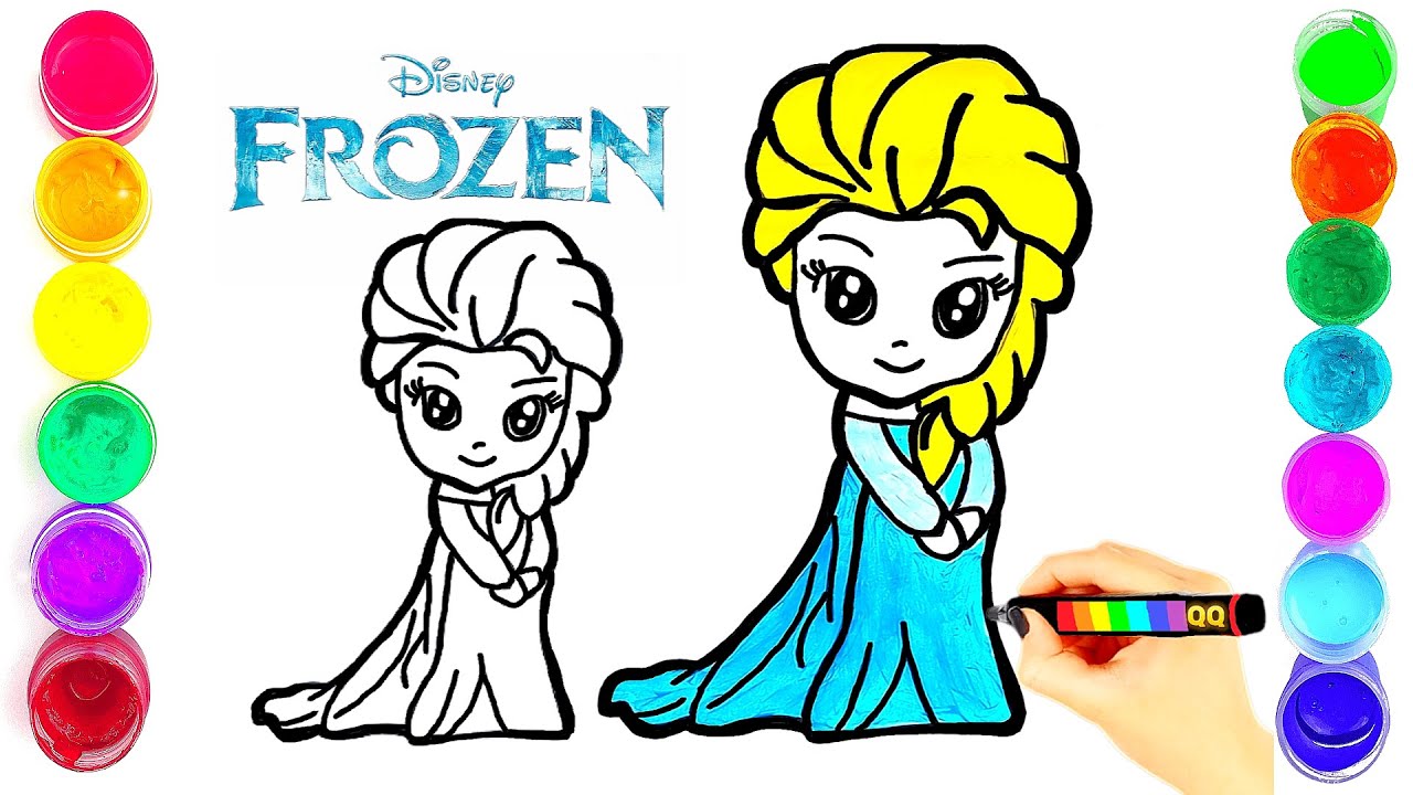 How to Draw Disney Princess Elsa | Drawing Art Tutorial - YouTube
