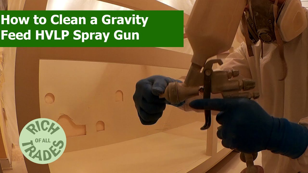 How to clean a Gravity Feed HVLP Spray gun - YouTube