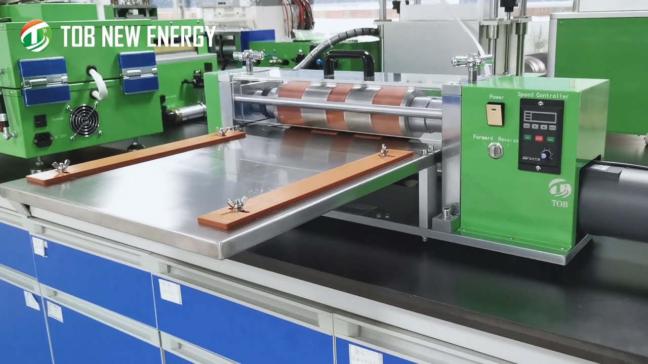 Lab Lithium Ion Battery Electrode Film Slitting Machine - YouTube