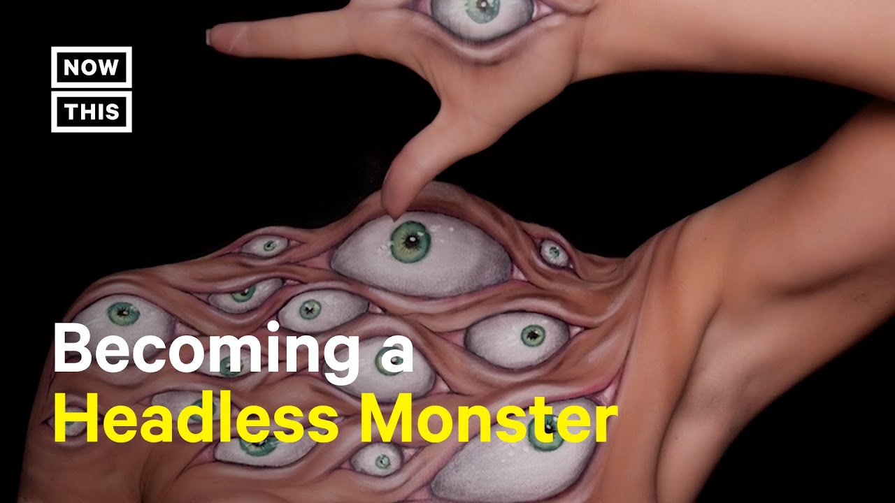 Spooky Halloween Monster Makeup Transformation - YouTube