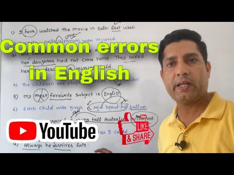 Common errors in English grammar💥| Spotting errors | common mistakes in English |Exercise with ...