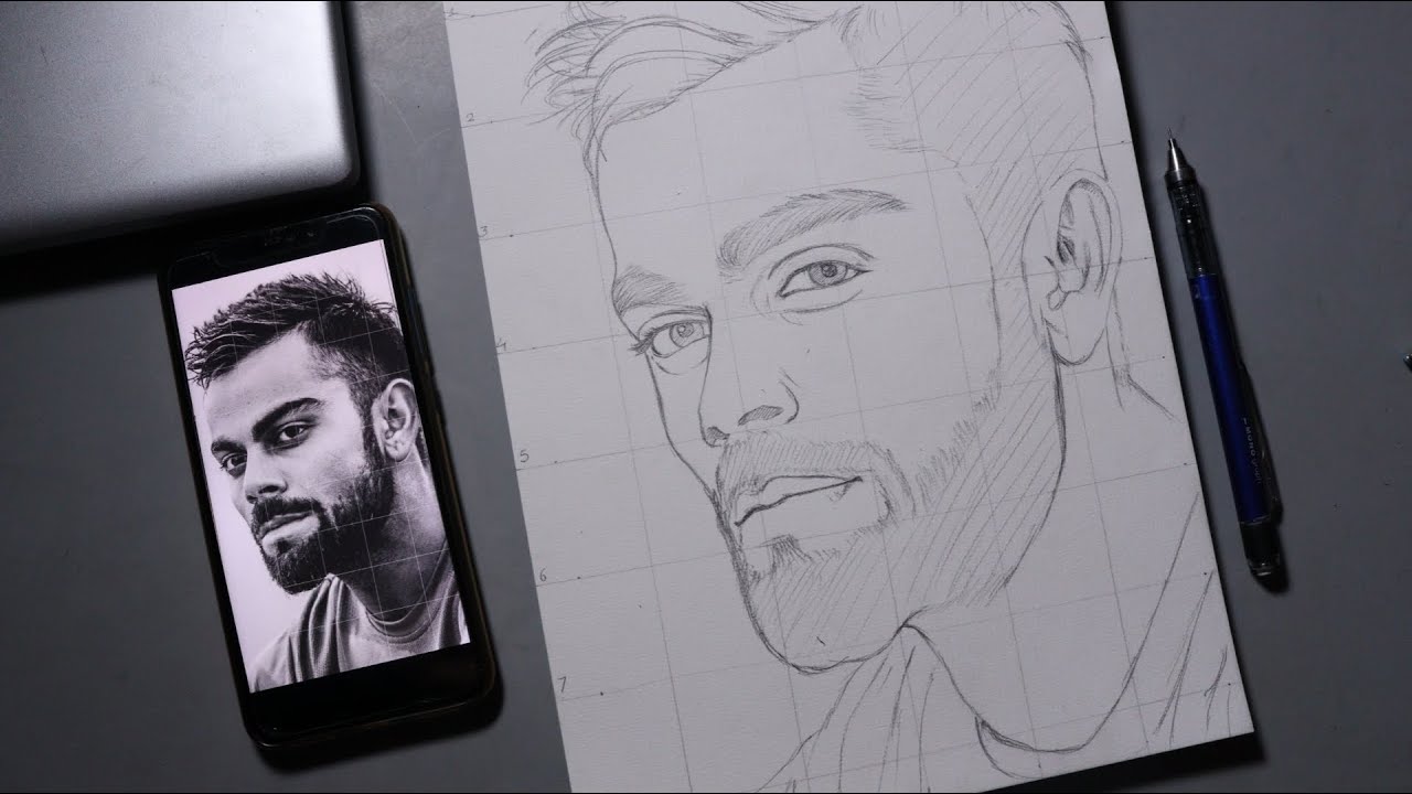 Virat Kohli Pencil Sketch Step-by-Step: A Path to Artistic Excellence