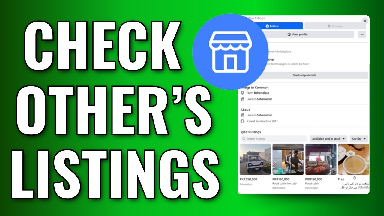 How To See Someone's Listings On Facebook (Quick Tutorial) - YouTube