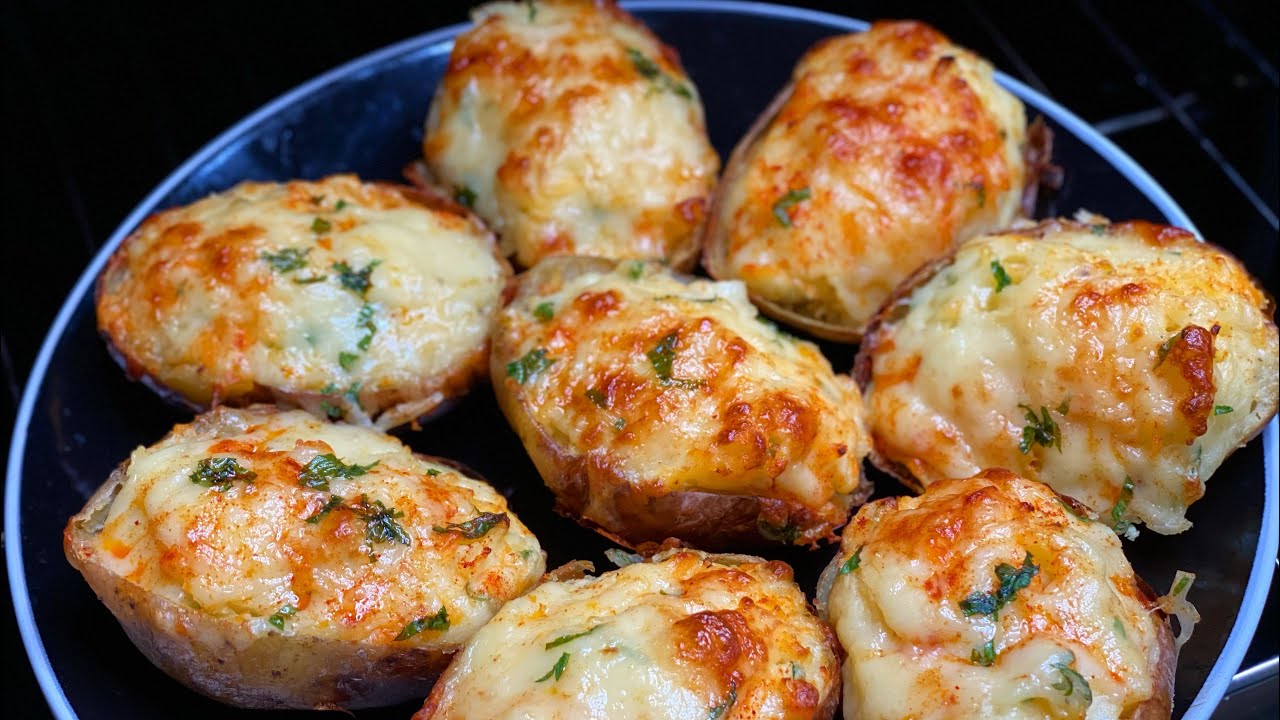 Simple but Fancy way to make baked potatoes || Twice baked potatoes ...