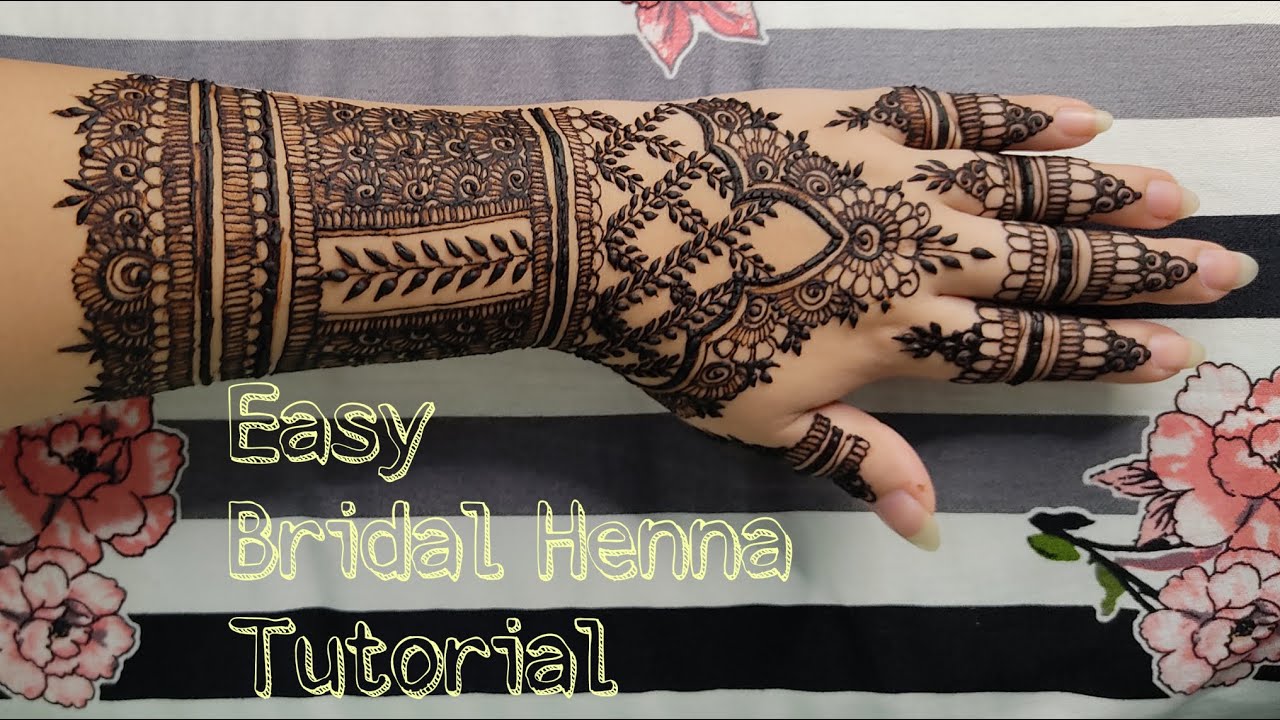Easy Henna Tutorial | Bridal Henna | Arabic Henna Tutorial | Henna By Bareera - YouTube