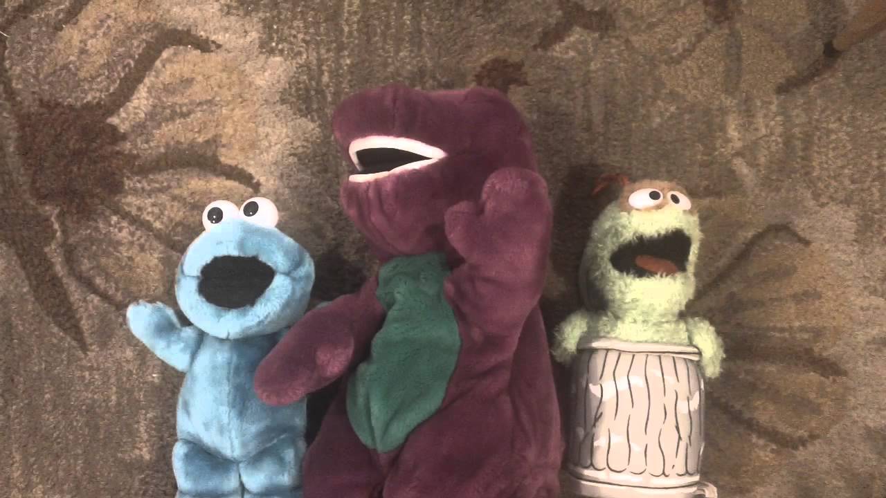 cookie monster, barney and oscar the grouch - YouTube