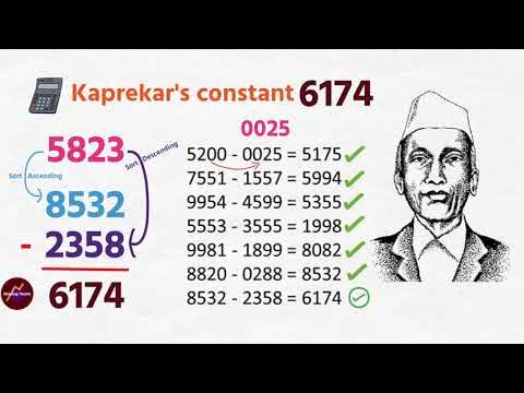 6174 The Kaprekar's Constant Explanation || What Is Magic In This 6174 Number? || Magical Number ...