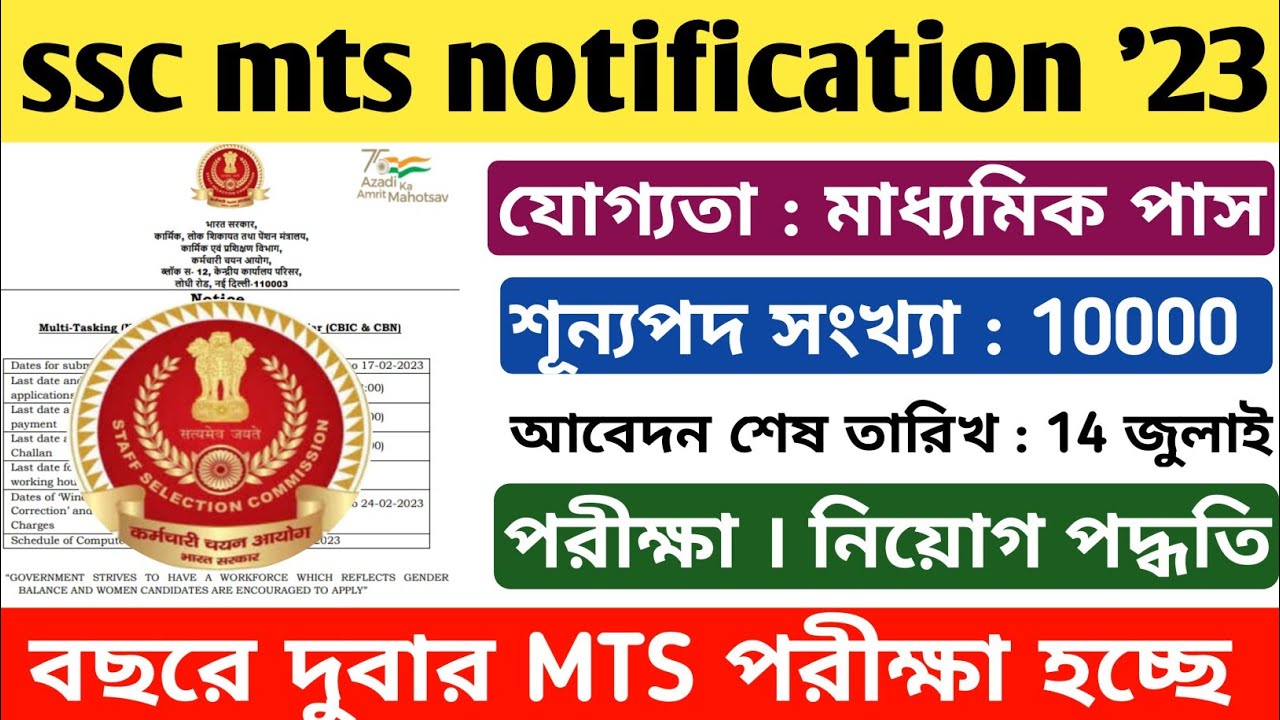 ssc mts notification 2023 l ssc mts & havalder new vacancy l mts new ...
