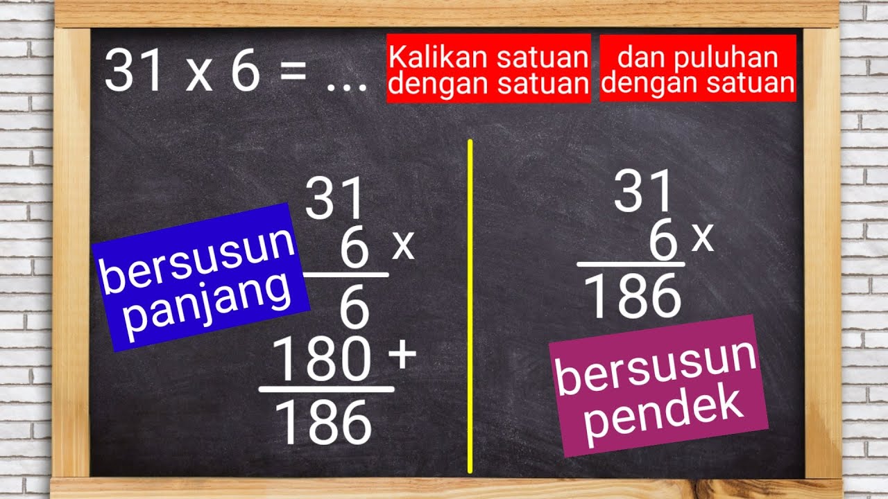 Perkalian Susun kebawah kelas 3 | Matematika Part 1 - YouTube