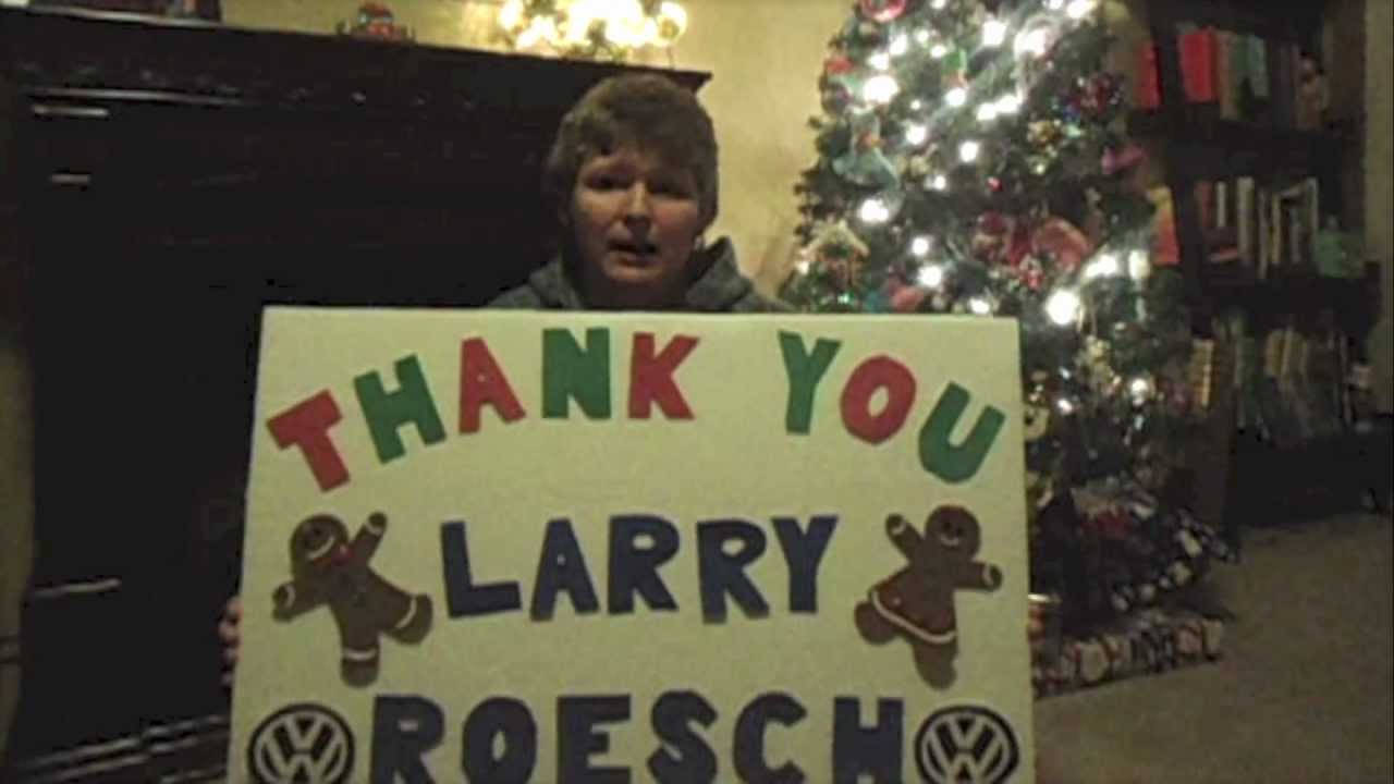 Larry Roesch Volkswagen Cares - Holiday Giveaway Winners - YouTube