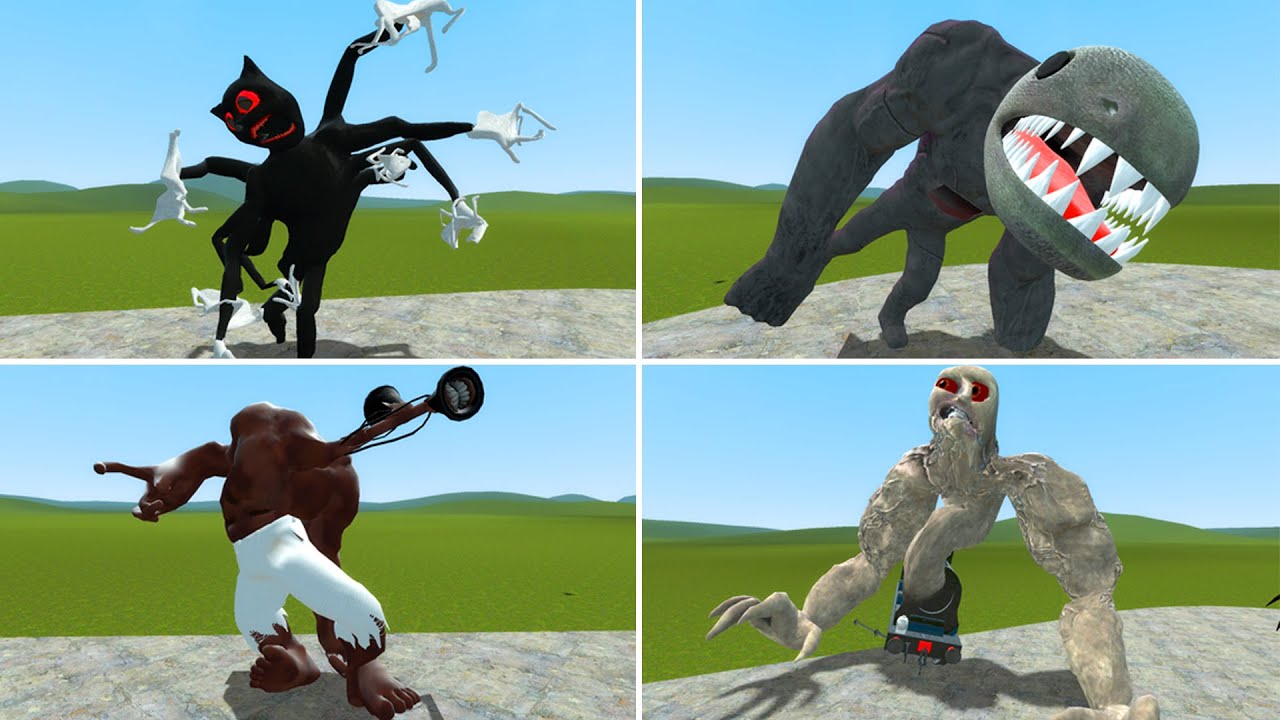 ALL MONSTERS ARE DEFORMED: CARTOON CAT P3, BEHEMOTH, SIREN HEAD, CURSED ...