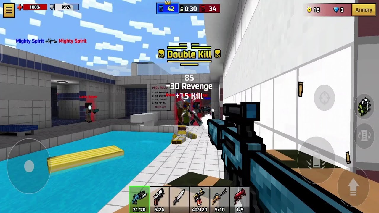 Online FPS Team Deathmatch - Pixal Gun 3D FPS Shooter Gameplay - YouTube