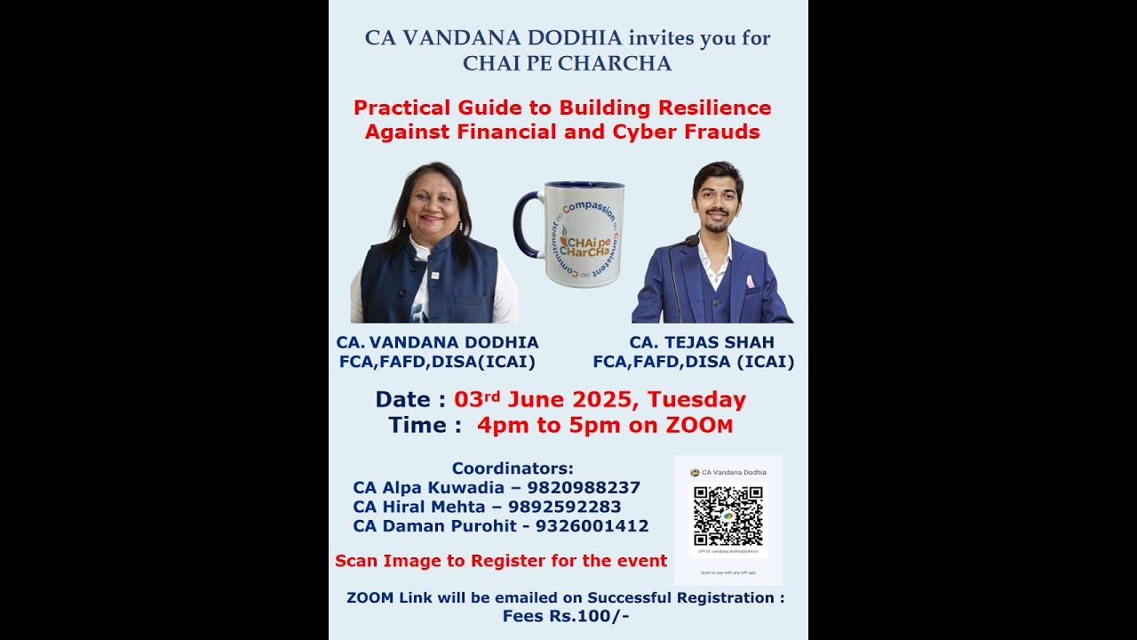 Chai Pe Charcha: Build Resilience Against Financial & Cyber Frauds |CA ...