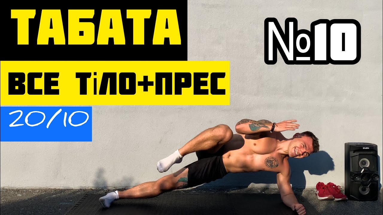 TABATA Challenge 10 | training at home Abdominal muscles & full body ...