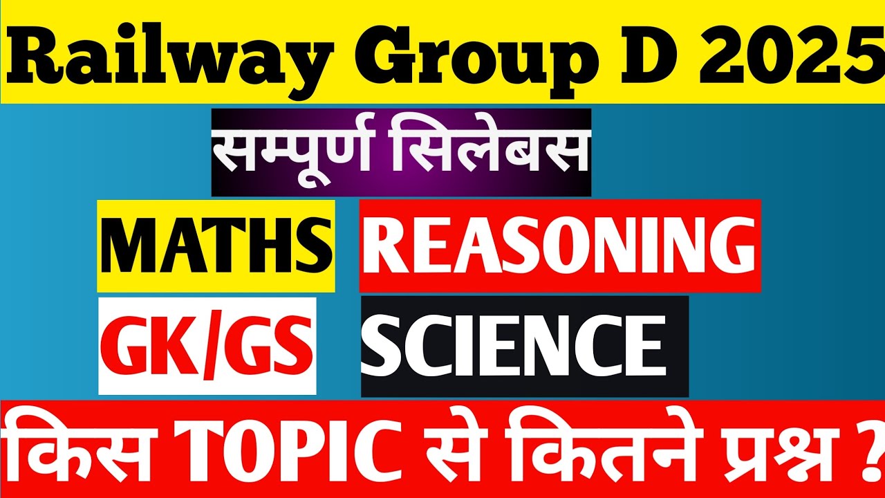 RRB GROUP D COMPLETE SYLLABUS 2025 | RAILWAY GROUP D SYLLABUS 2025 by ...