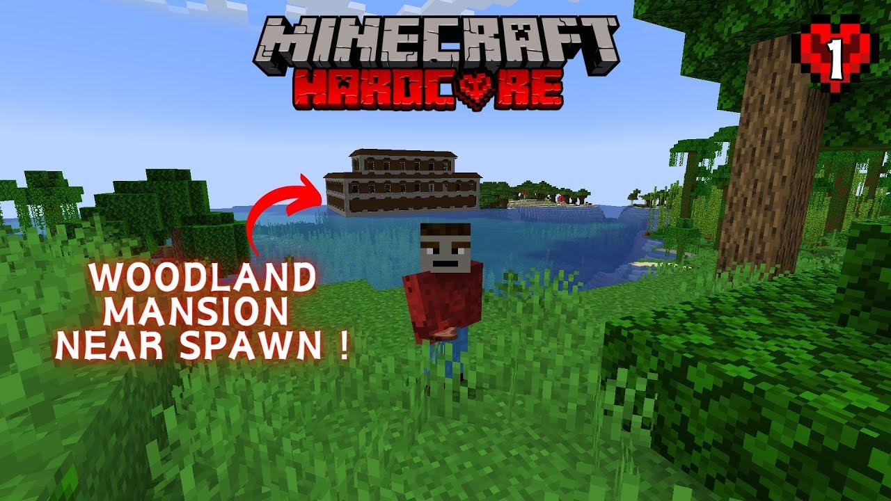 Minecraft Hardcore Ep. 1 - Surprising Spawn Near a Woodland Mansion! - YouTube