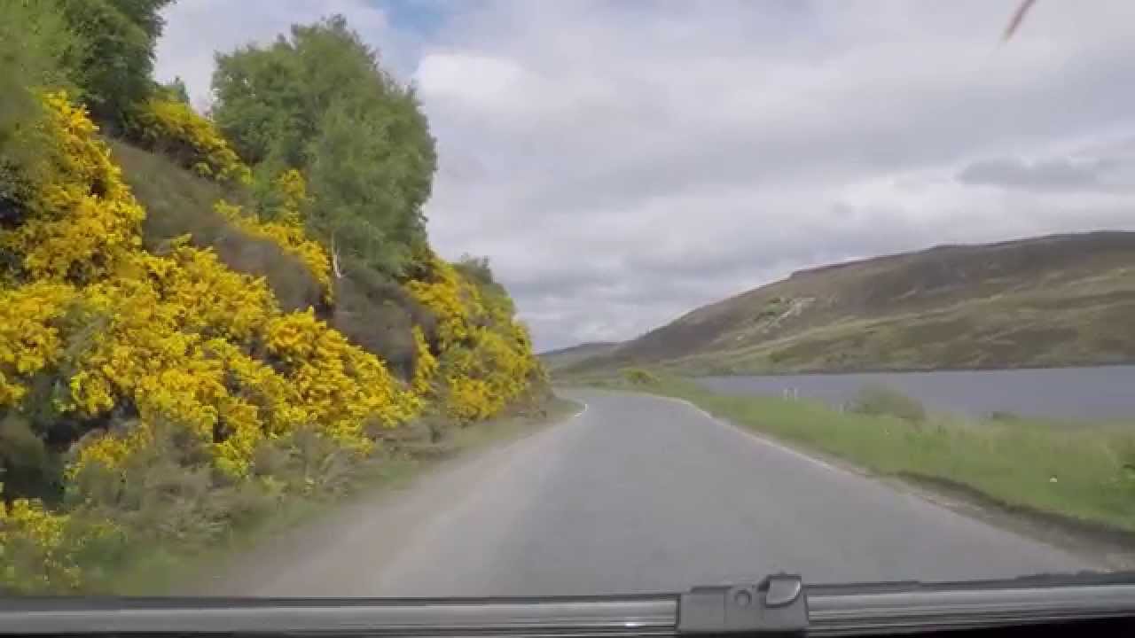 Scotland by Car - B862 south of Loch Ness - by Loch Mhor - YouTube