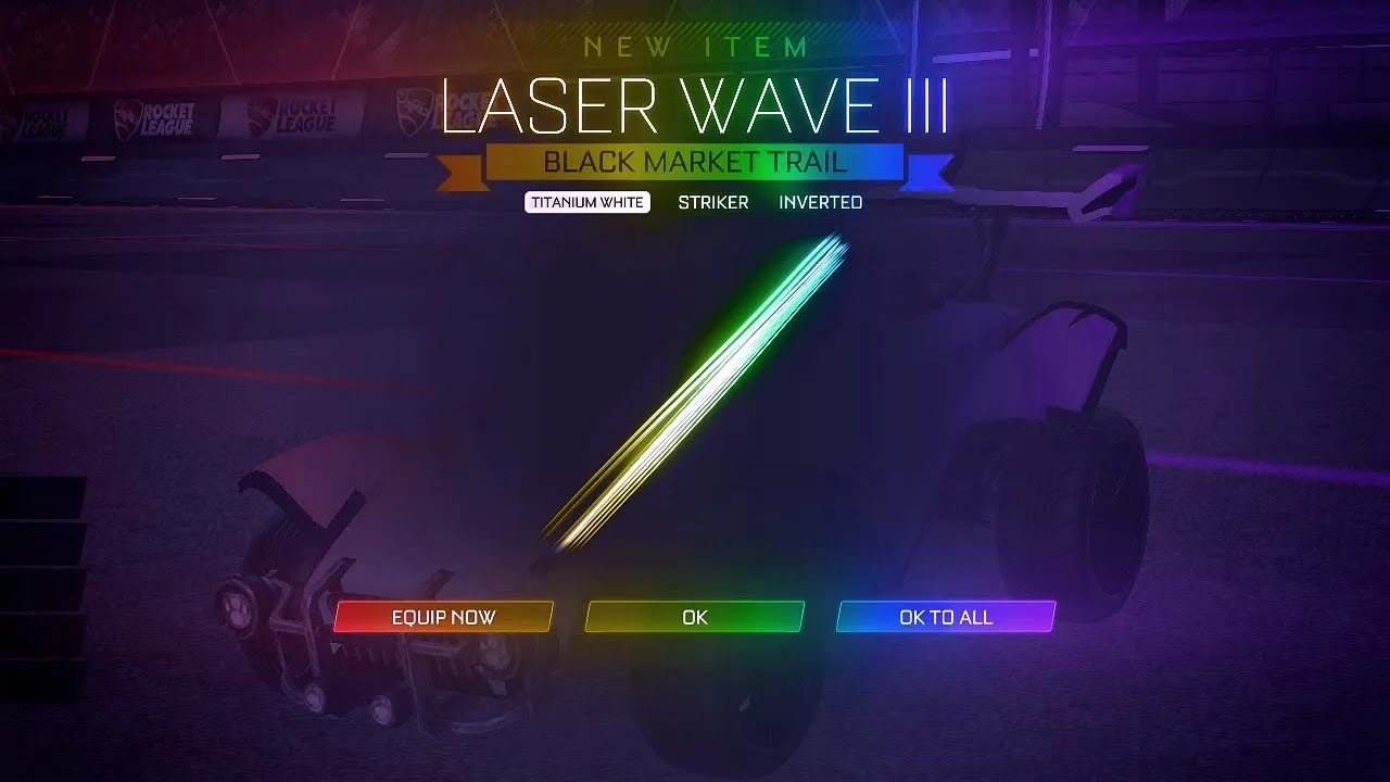 PLAYING ROCKET LEAGUE WITH THE TITANIUM WHITE LASER WAVE III TRAIL ...