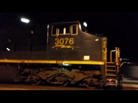 [CSX]3076 ES44AH & 241 AC44CW Leads Q401-05 After Being In EMERGENCY From Pulling Coupler Head ...