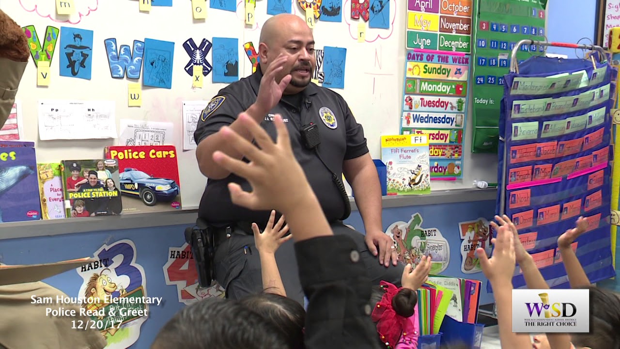 Sam Houston Elementary Police Read & Greet Program December 2017 - YouTube