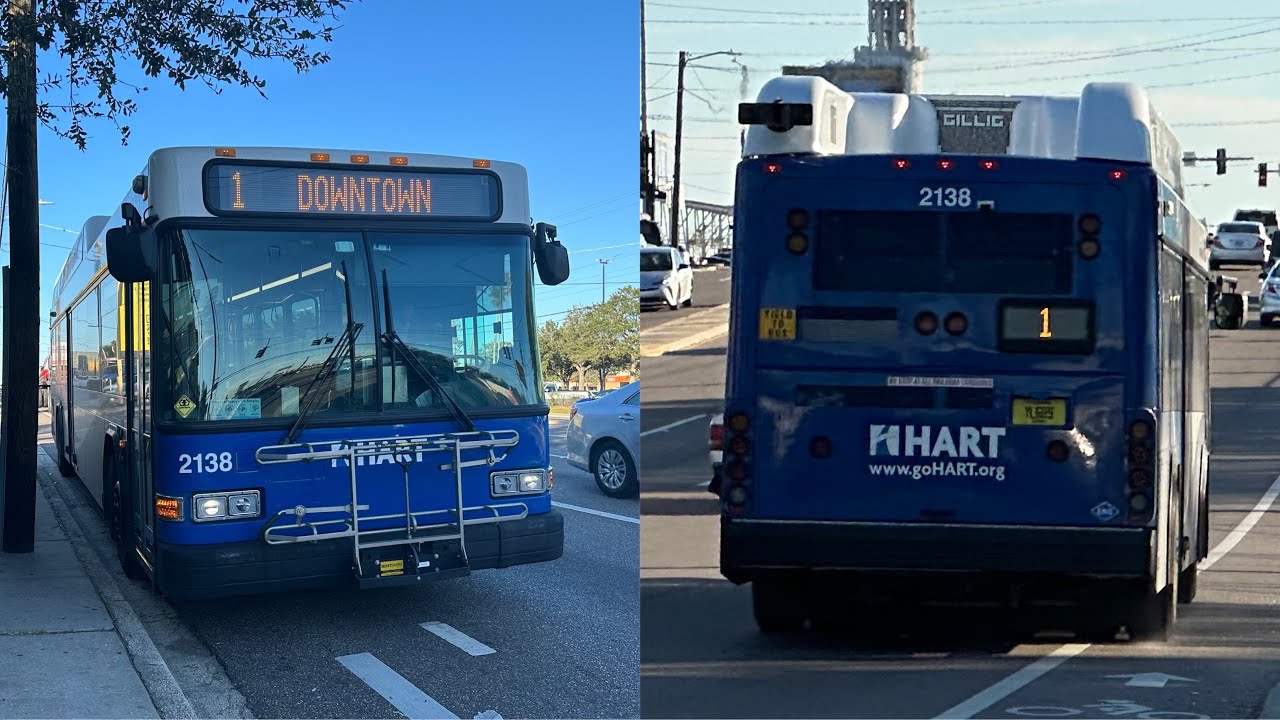 New Hart bus #2138 on Route 1 to Marion Transit Center Part 2 - YouTube