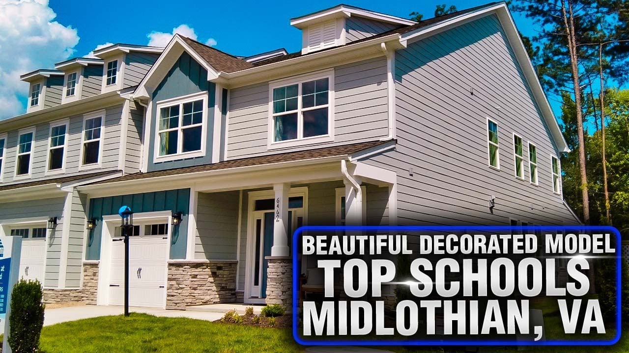 Decorated Model Home Tour w/ Unique Floorplan in Midlothian VA - YouTube