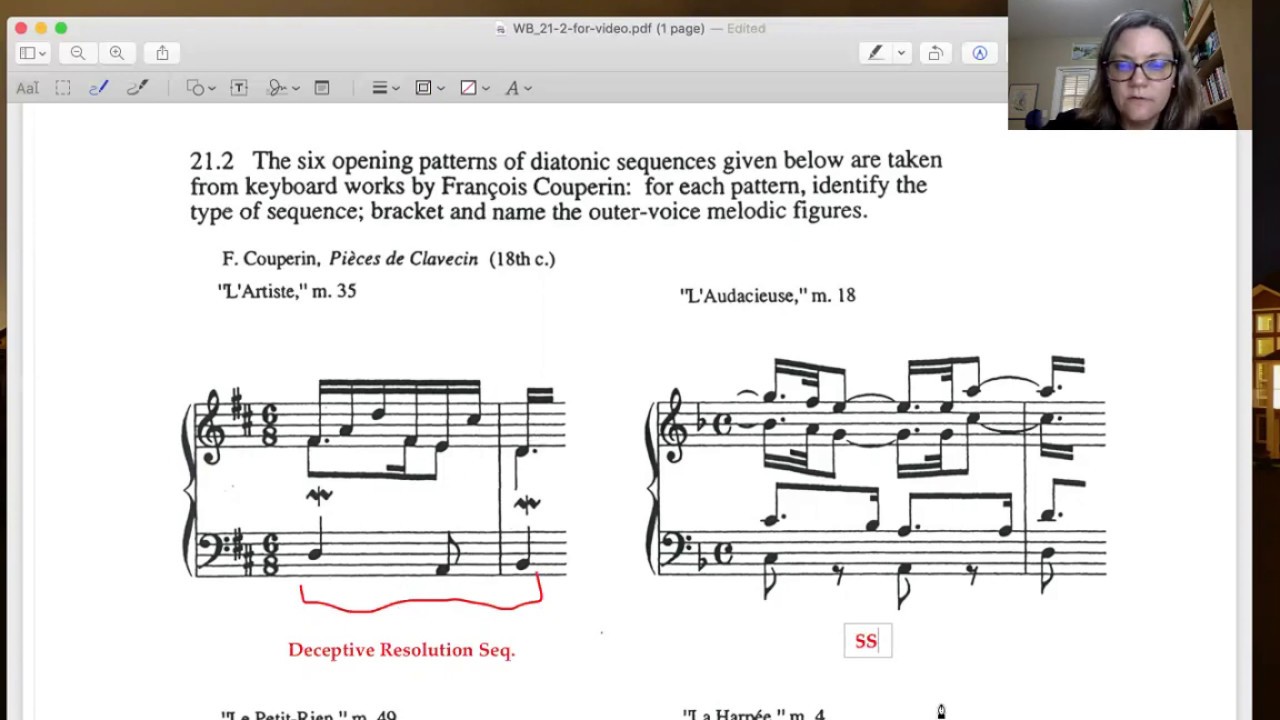 Chapter 21 - Working through handout "WB 21.2" Analyzing Diatonic ...