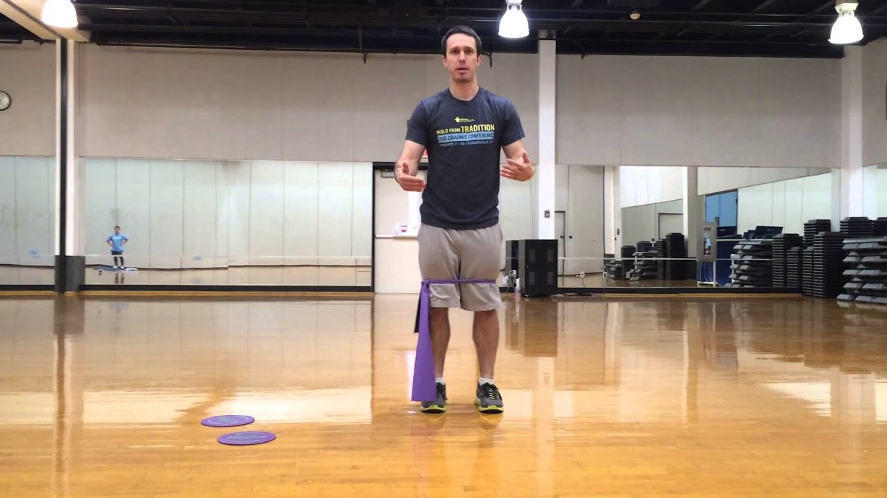 Monster walk and lateral walk with band - YouTube