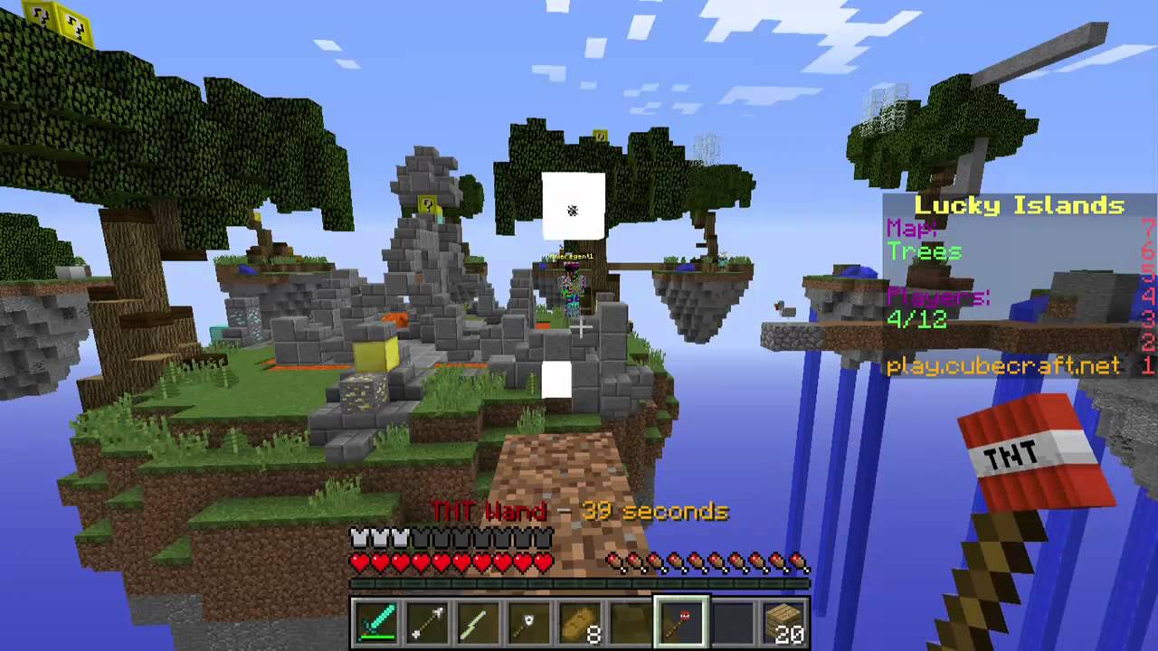 LUCKY ISLAND MINECRAFT LUCKY BLOCKS + SKY WARS / QUE GUAPO EL MINIJUEGO ...