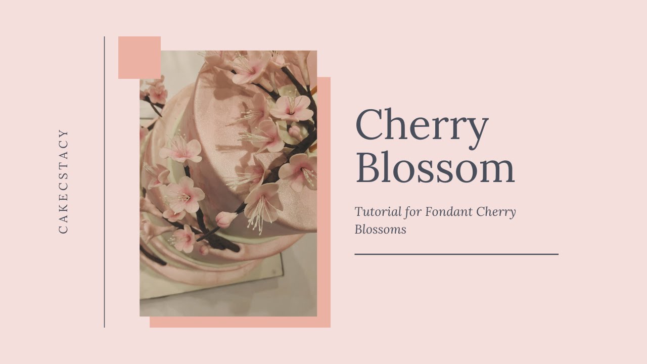Sugar Cherry Blossom | Fondant Cherry Blossom Tutorial| Fondant flower ...