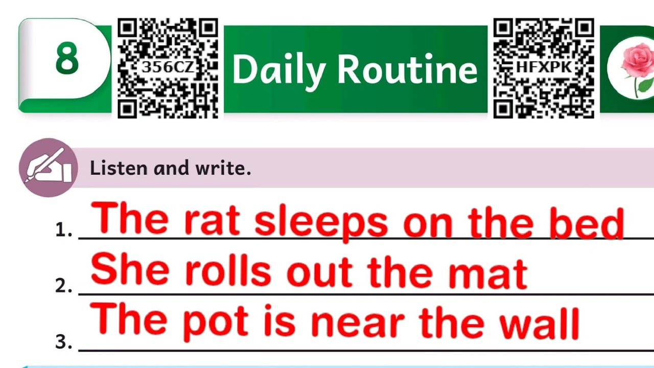 3rd std English workbook answers | 3rd English term 1 unit 8 workbook ...