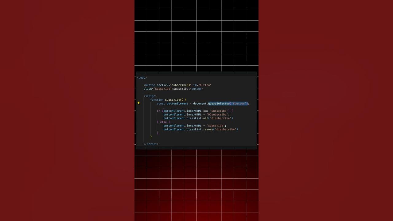 Create YouTube Subscribe Button using JavaScript #tutorial #javascripttutorial #coding # ...