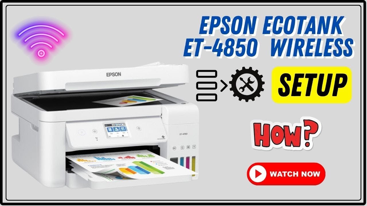 Epson EcoTank ET 4850 Wireless Setup - YouTube